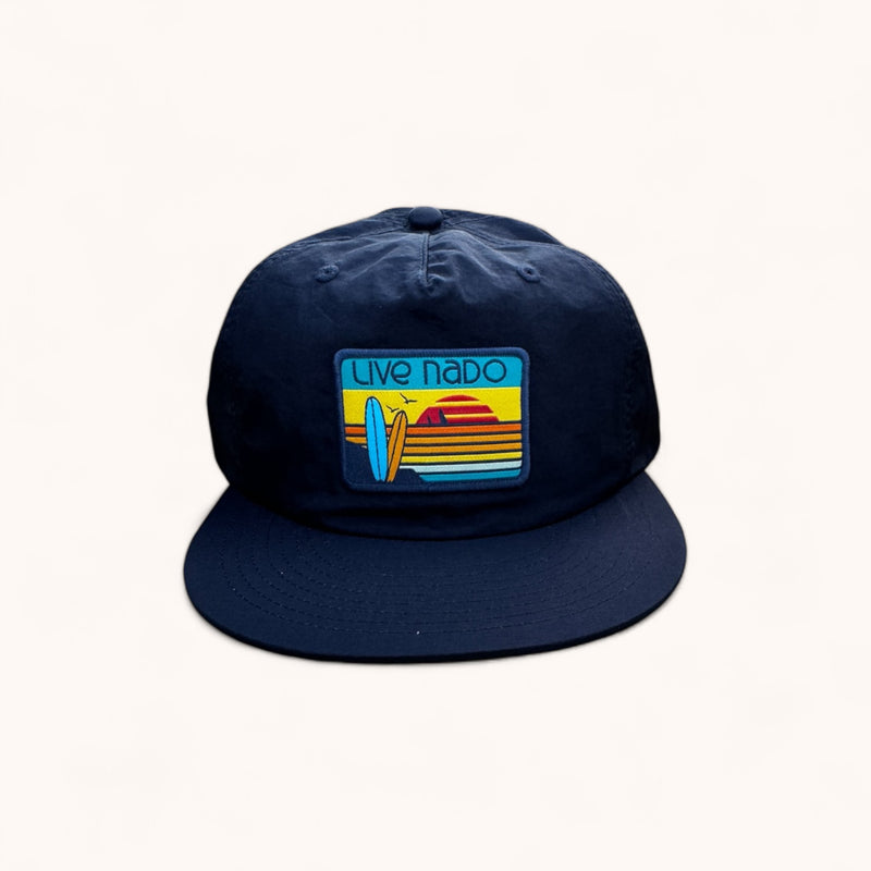 CENTRAL BEACH CORONADO | RETRO SURF’S EDGE FLAT BRIM NYLON SURF CAP ...